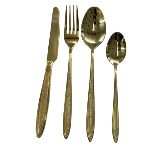6PC TSPOON GOLD PAT